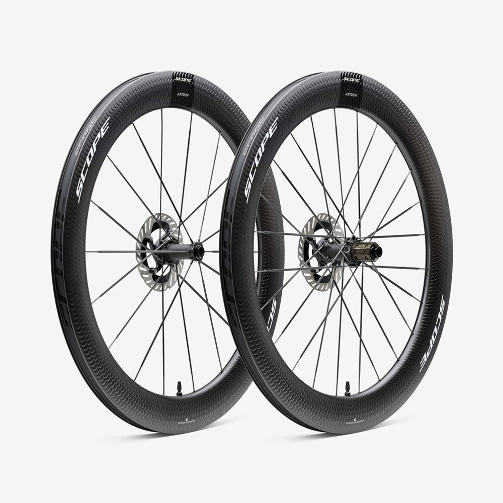 Scope Artech Disc Brake 6 Road Wheelset | Fish Scales | Carbon Spokes ...