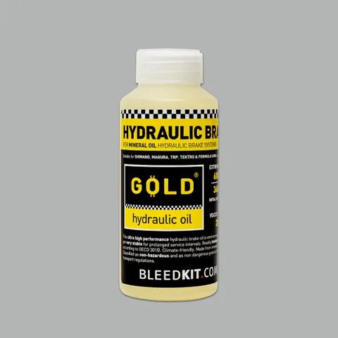 Bleed Kit Gold Hydraulic Brake Oil 100ml | The Odd Spoke